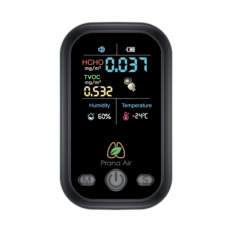 Prana Air Nano TVOC Monitor (Odor), HCHO | Portable, Accurate