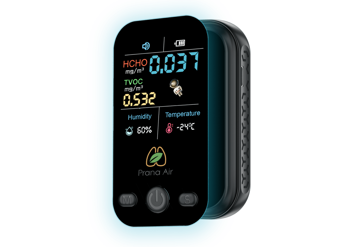 Prana Air Nano TVOC Monitor (Odor), HCHO | Portable, Accurate