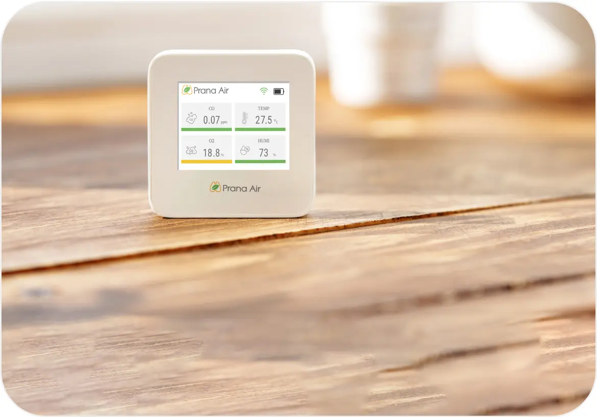 Prana Air Oxygen Monitor (OxyCO) | O2 & CO Air Quality Detector