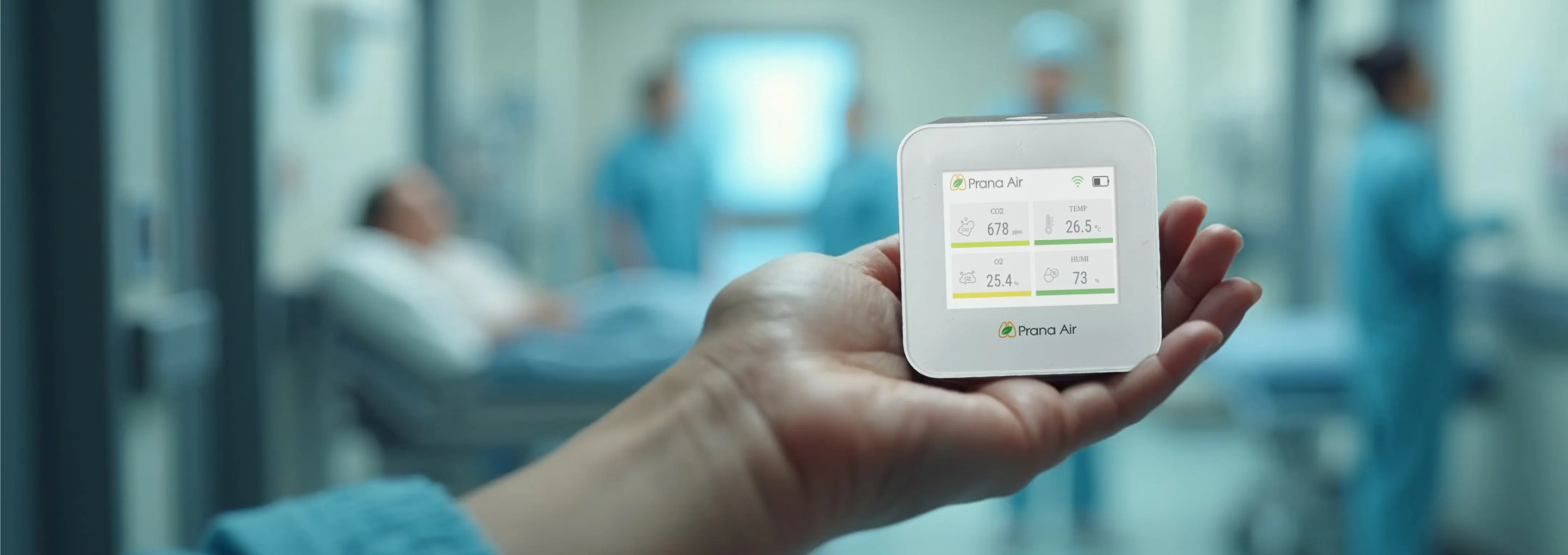 Prana Air Oxygen Monitor (OxyCO) | O2 & CO Air Quality Detector